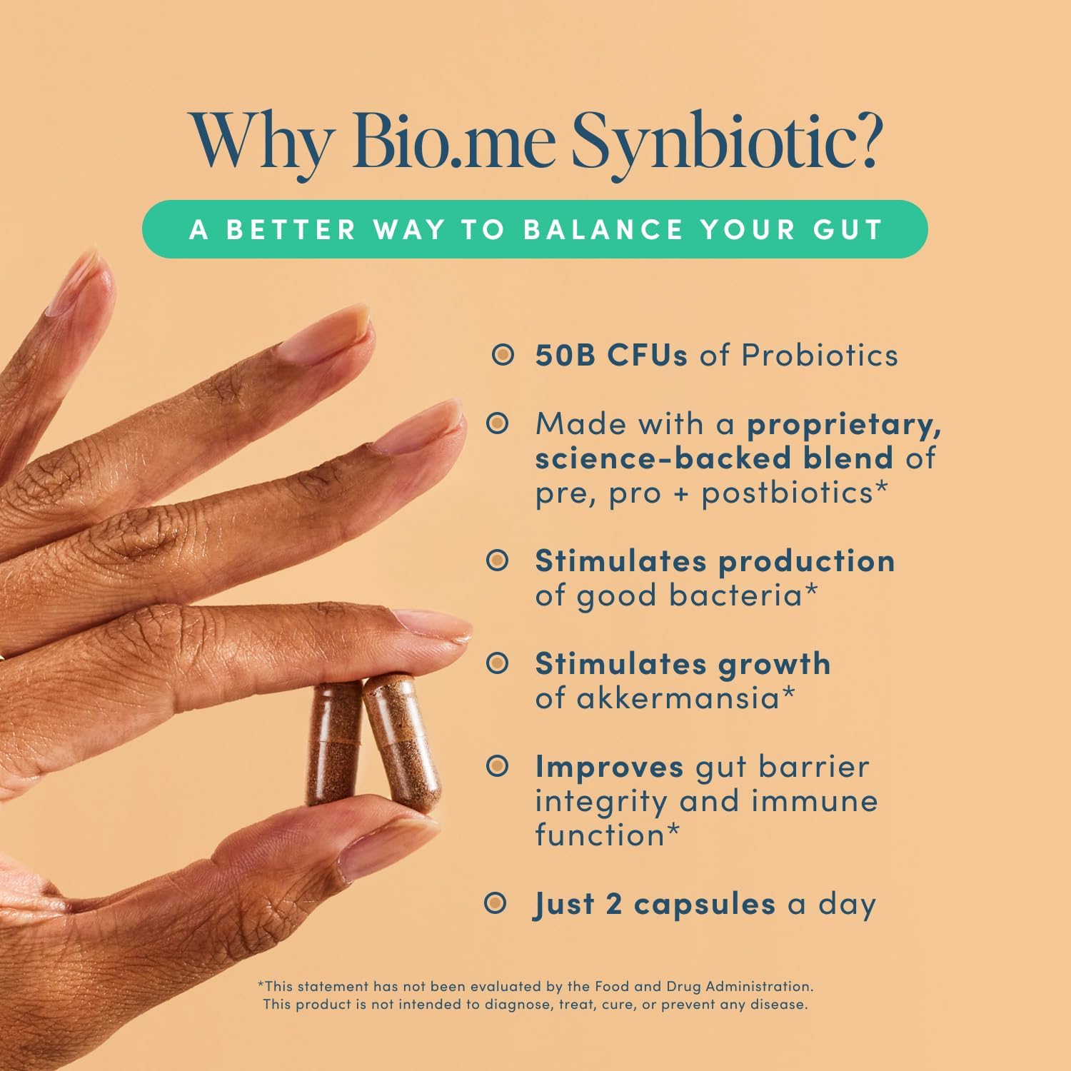 Daily Synbiotic Supplement: Prebiotics, Probiotics & Postbiotics | Bio.me