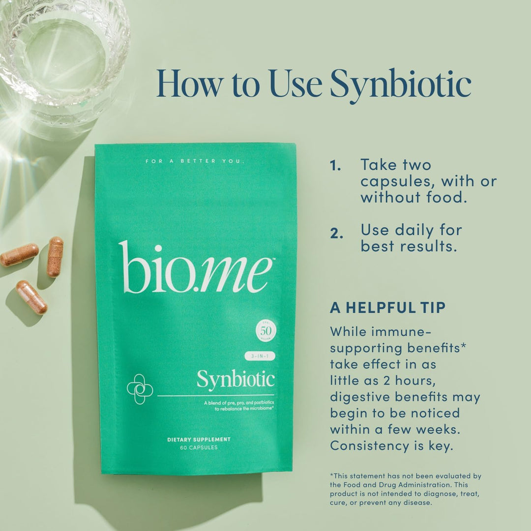 Daily Synbiotic Supplement: Prebiotics, Probiotics & Postbiotics | Bio.me
